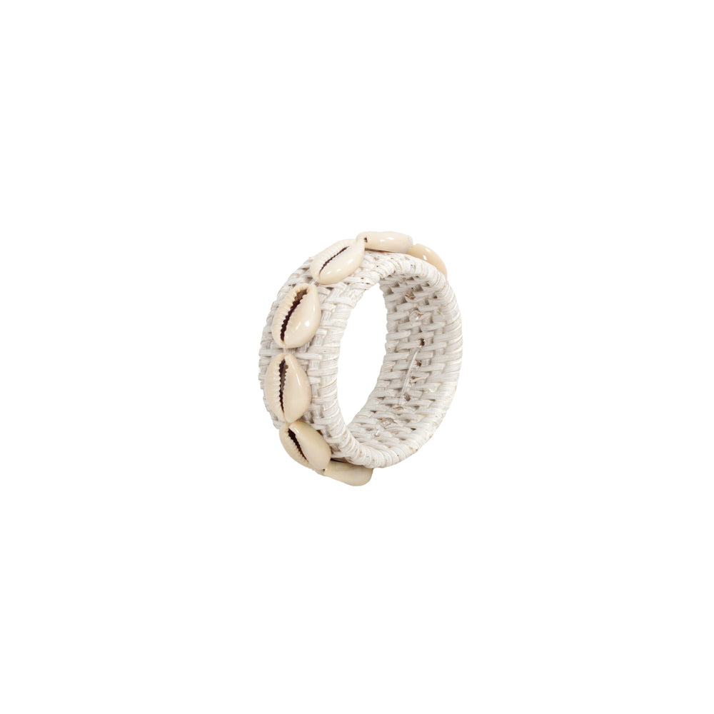 Abba Rattan Napkin Ring with Shell – Bungalow Living Bali